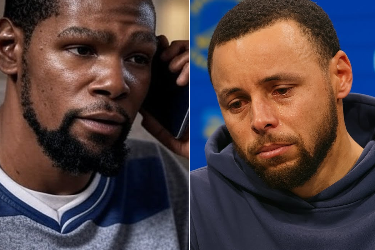 Kevin Durant called Stephen Curry to tell him the sad news. Curry couldn't hold back his tears ...